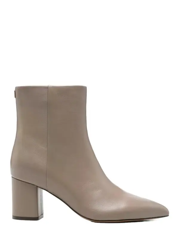 TWINSET Pointed-toe Leather Ankle Boots - Neutrals