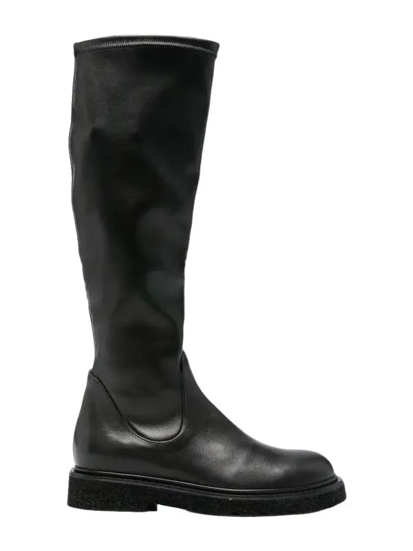 GUGLIELMO ROTTA Leather Knee-high Boots - Black