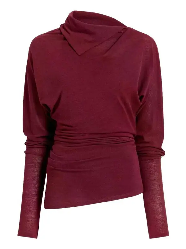 Proenza Schouler Golda Top In Gauzy Jersey - Red
