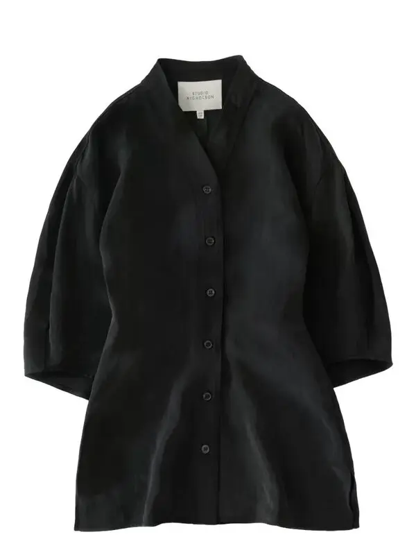 Studio Nicholson Curved-sleeve Blouse - Black