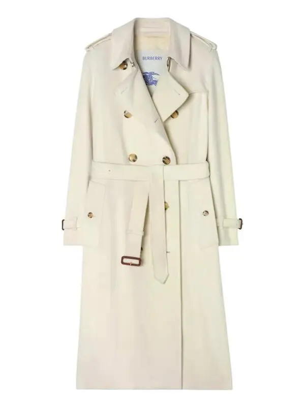 Burberry Long Cashmere Kensington Trench Coat - Neutrals