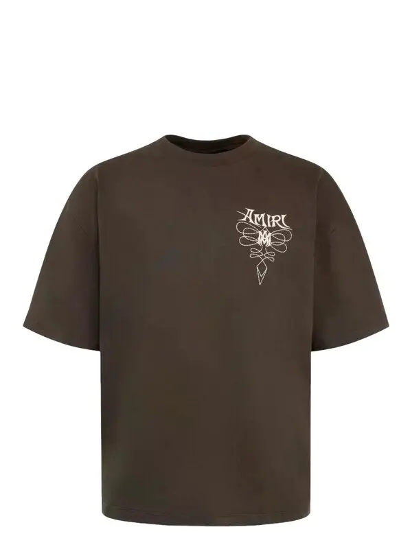 Amiri Logo-print T-shirt - Brown