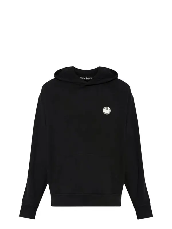 Palm Angels Logo-patch Hoodie - Black
