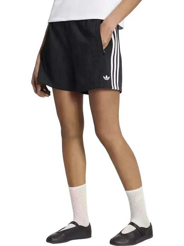 Adidas Pinstripe Firebird Shorts - Black