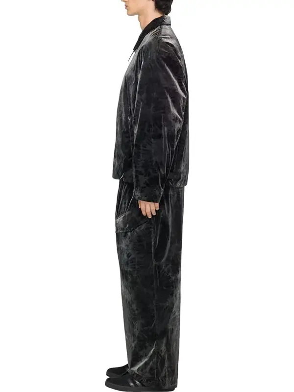 Y3 Marble Print Buckle Detail Jacket - Black