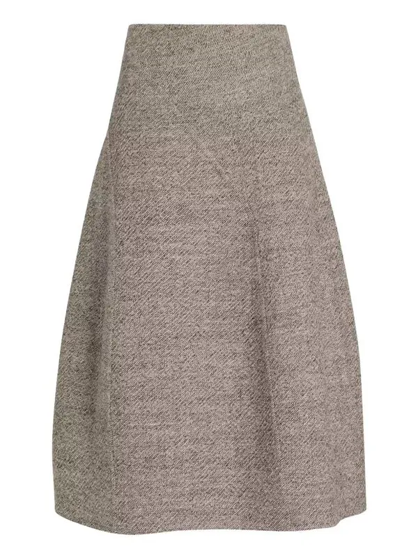 Proenza Schouler Gaelle Skirt In Double Face Melange Outerwear - Grey