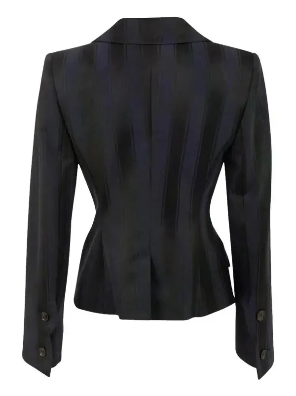 VIVIENNE WESTWOOD Georgia Striped Peak Lapel Double-breasted Jacket - Blue