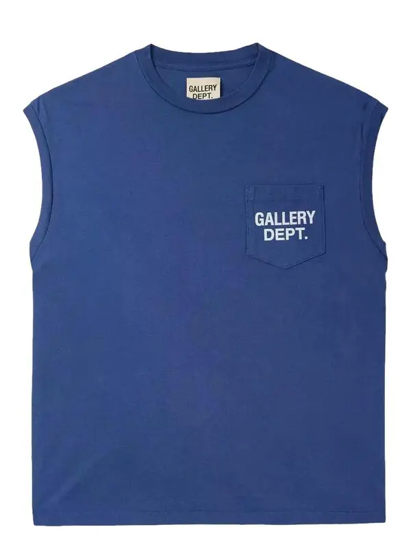 GALLERY DEPT. Logo-print Sleeveless T-shirt - Blue