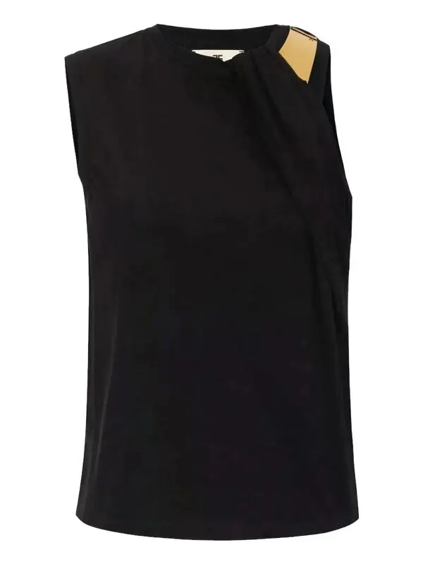 Elisabetta Franchi Jersey T-shirt With Jewel Detail - Black
