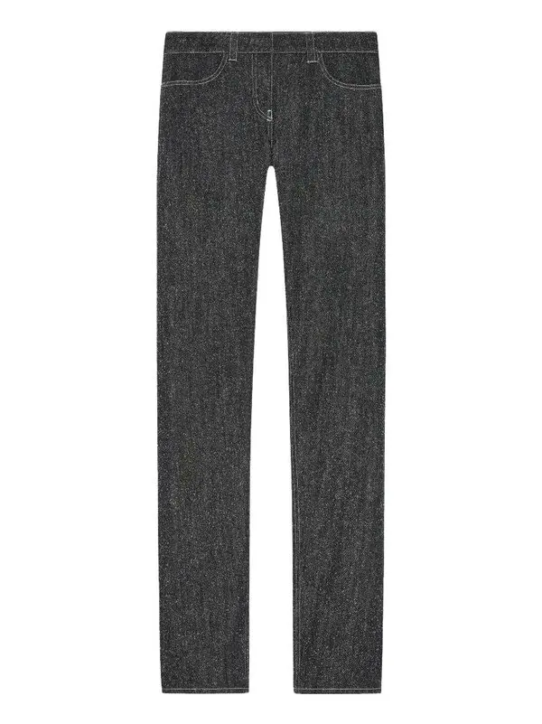 COURREGES Denim Tweed Jeans - Black