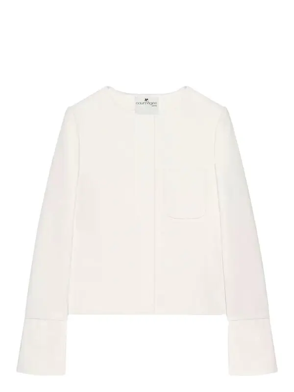 COURREGES Satin-trimmed Tailored Jacket - White