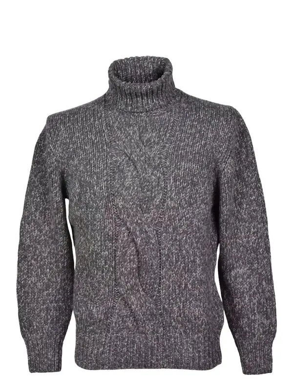 Brunello Cucinelli Cable-knit Roll-neck Sweater - Grey
