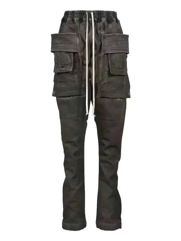 Rick Owens Creatch Multi-pocket Drawstring Drop-crotch Trousers - Brown