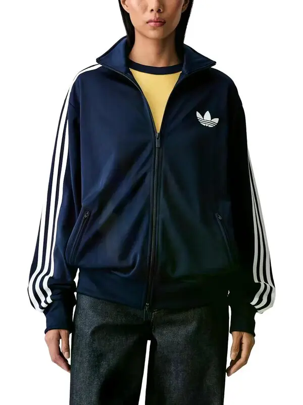 Adidas Firebird Logo-embroidered Striped Track Jacket - Blue