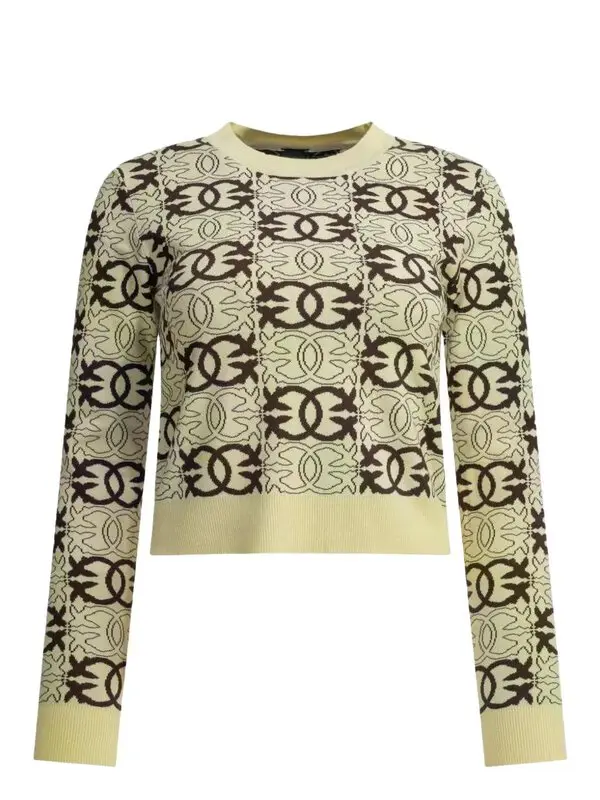Pinko Monogram-pattern Sweater - Neutrals