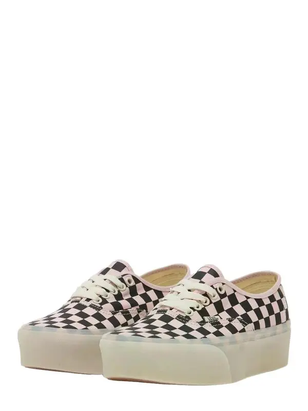 VANS Checkerboard-print Platform Sneakers - Pink