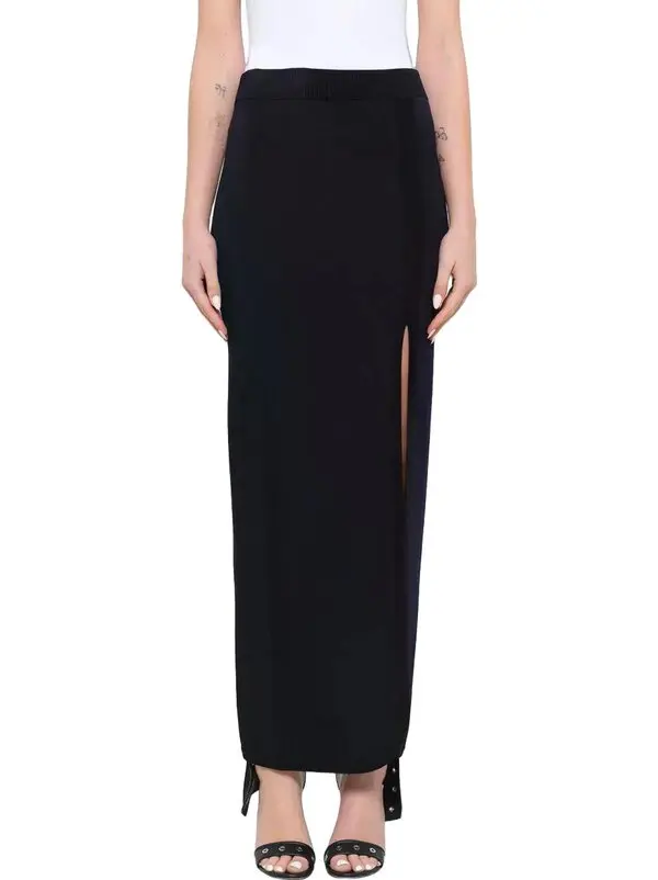 Neil Barrett Side-slit Maxi Skirt - Blue
