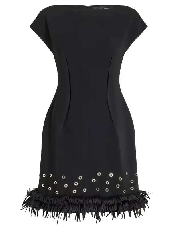 Proenza Schouler Matte Double Crepe Grazziela Dress - Black