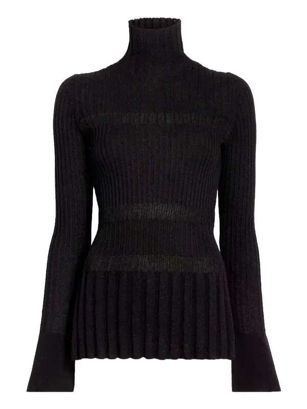 Proenza Schouler Rosario Top In Textured Merino Wool - Black