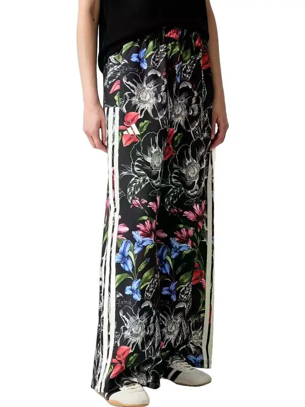 Adidas X Farm Rio House Of Tiro Floral-print Side-stripe Track Pants - Black