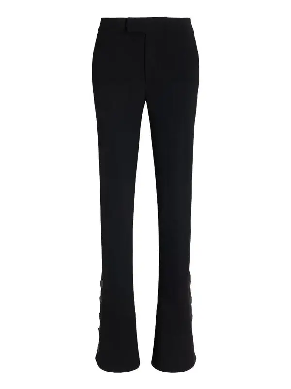 Proenza Schouler Althea Bi-stretch Double Wool Pants - Black