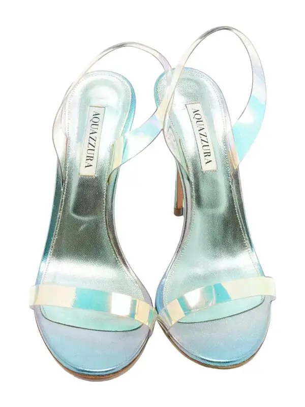 AQUAZZURA Translucent Slingback Sandals - Blue