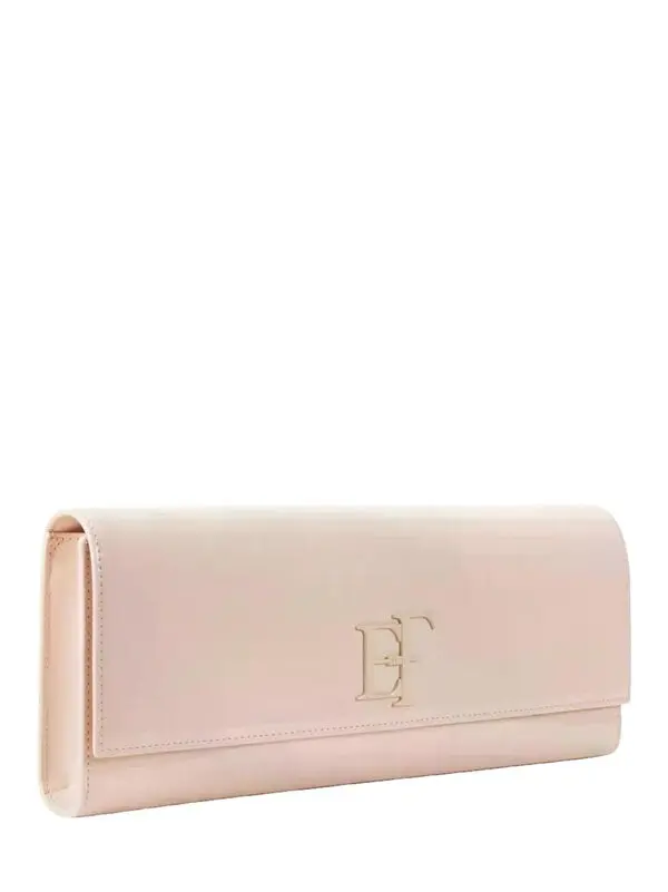 Elisabetta Franchi Patent-leather Clutch Bag - Neutrals