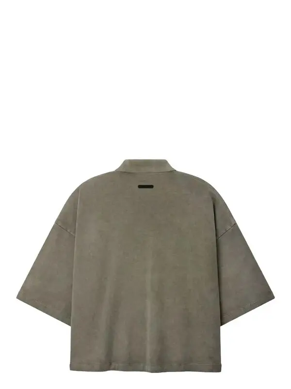 Fear Of God Cropped Polo Shirt - Grey