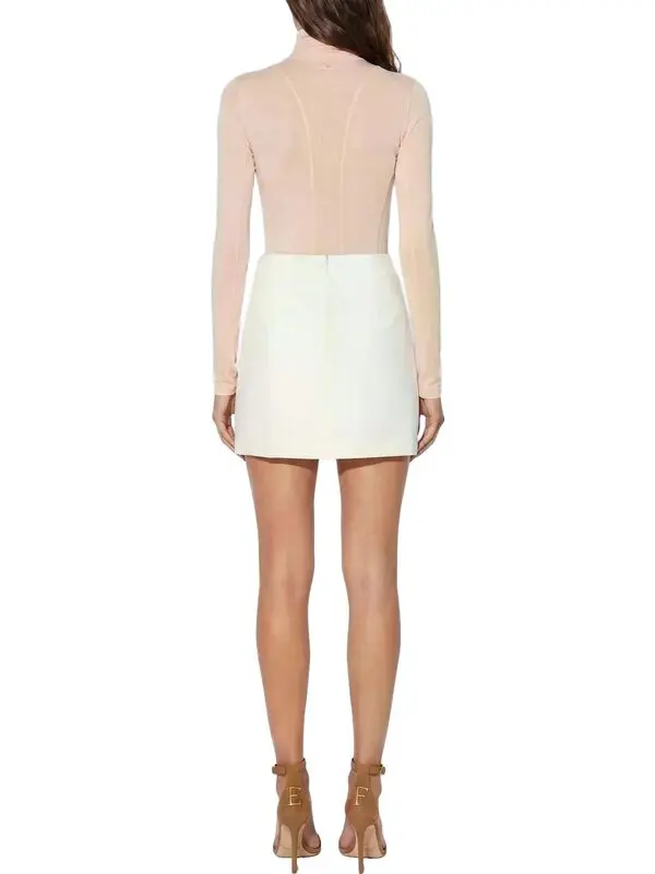 Elisabetta Franchi Lightweight Crêpe Miniskirt With Bow - White