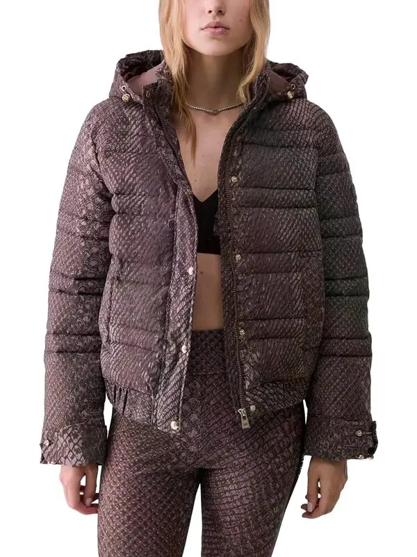 Liu Jo Printed Nylon Jacket - Brown