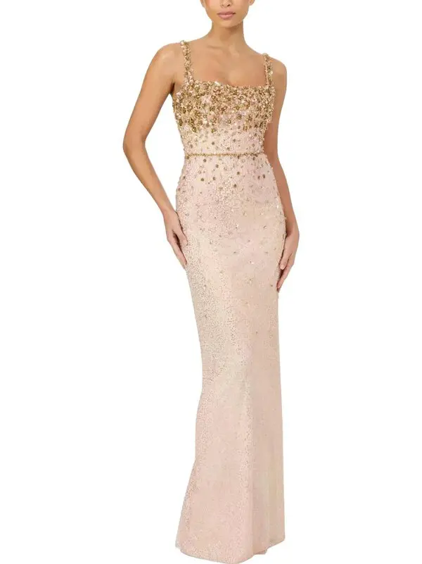 Jenny Packham Sunstead Embellished Evening Gown - Pink