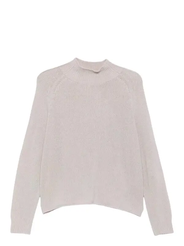 LUISA CERANO Mock-neck Raglan-sleeve Sweater - Grey