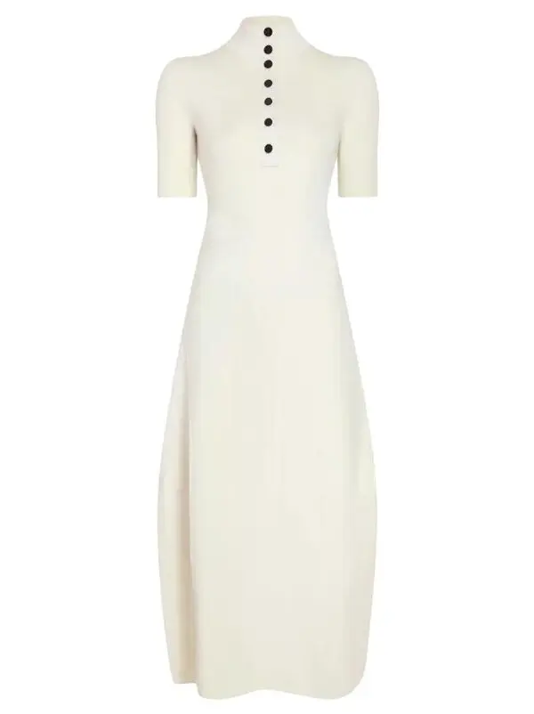 Proenza Schouler Mathilde Dress In Compact Stretch Viscose - Neutrals