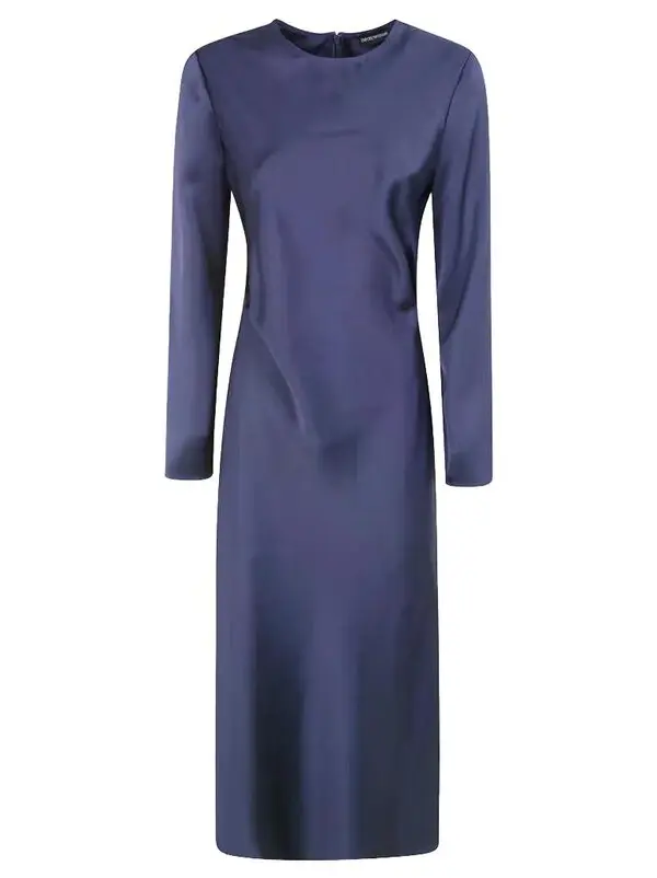 Emporio Armani Long-sleeve Maxi Dress - Blue
