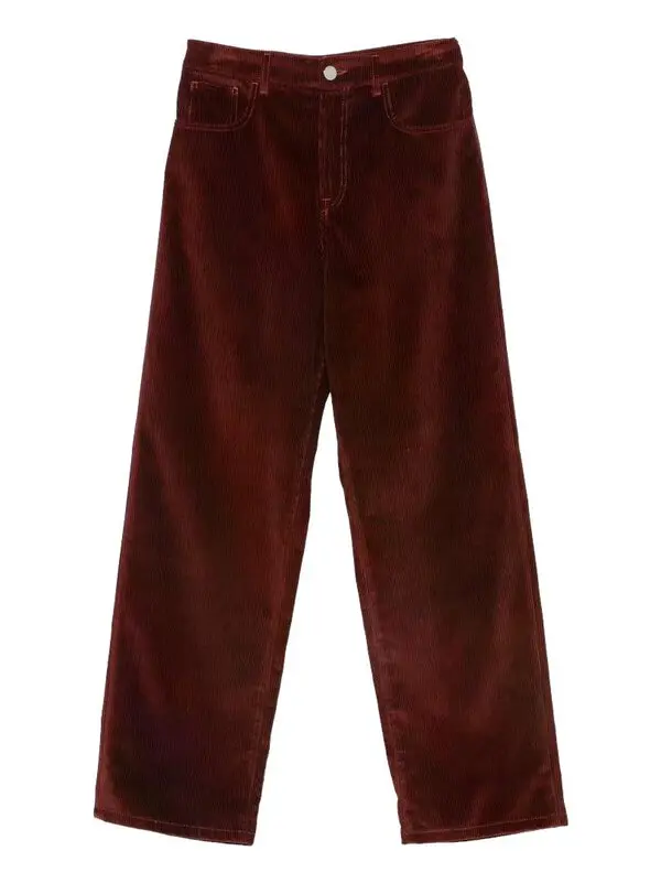 RÓHE Corduroy Straight-leg Trousers - Red