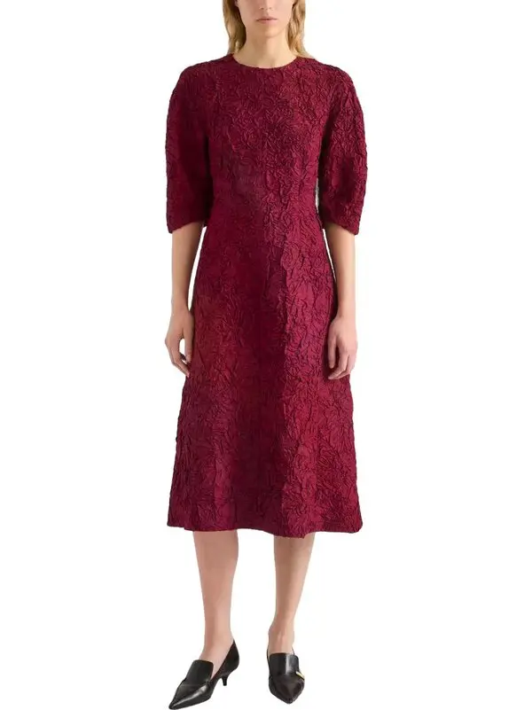 Proenza Schouler Alin Crushed Silk Dress - Red