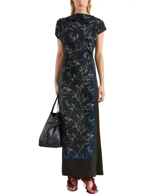 Proenza Schouler Printed Stretch Cady Anais Dress - Blue