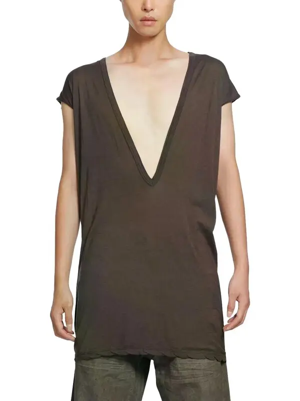 Rick Owens Dylan Cap-sleeve T-shirt - Brown