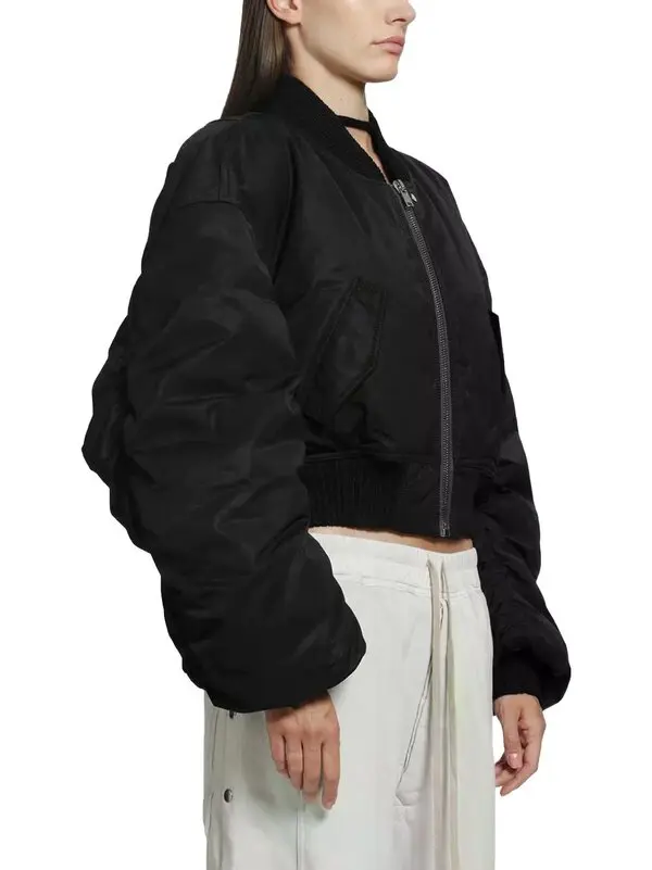 Rick Owens Secchia Cropped Bomber Jacket - Black
