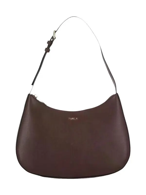Furla Logo-lettering Leather Shoulder Bag - Brown