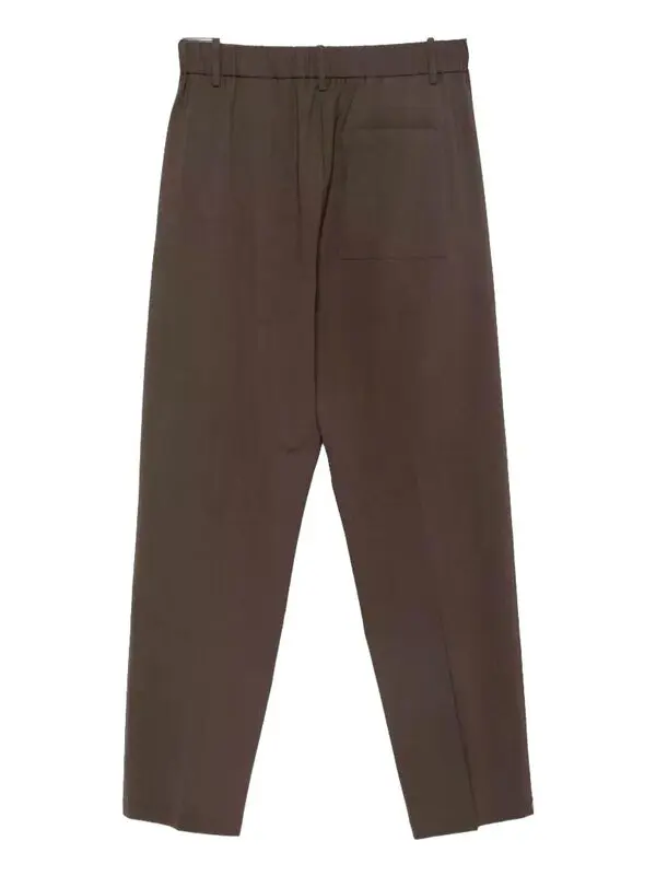 ALYSI Tailored Straight-leg Trousers - Brown