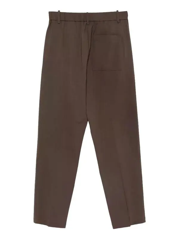 ALYSI Tailored Straight-leg Trousers - Brown
