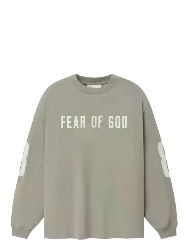 Fear Of God Logo-print Long-sleeve T-shirt - Neutrals
