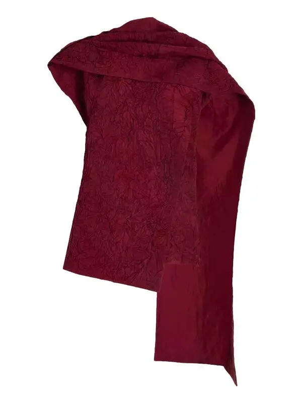 Proenza Schouler Lina Top In Crushed Silk - Red