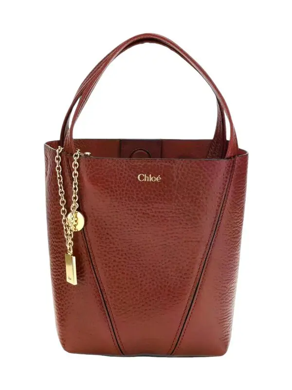 Chloé Small Spin Leather Shoulder Bag - Brown