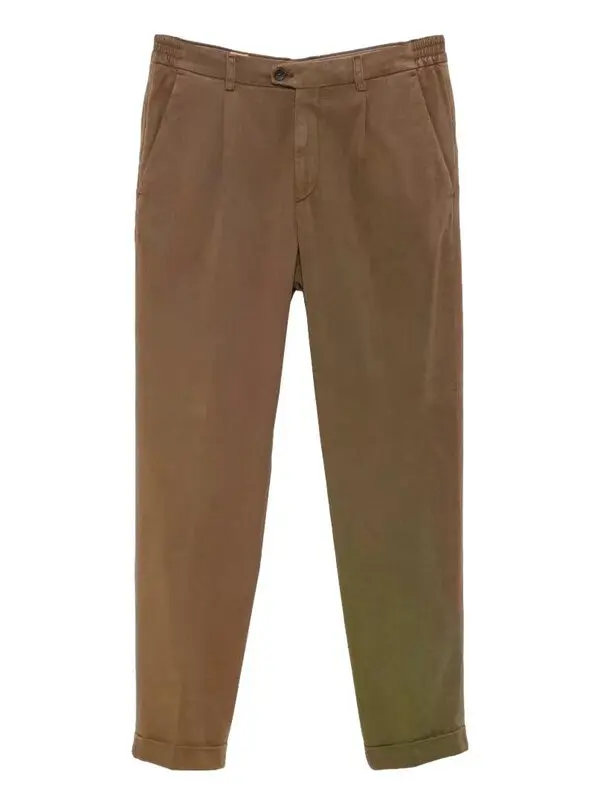 Alpha Industries Pleated Tapered-leg Trousers - Brown