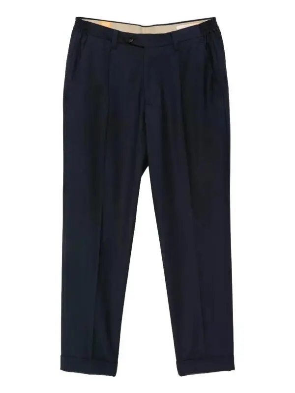 Alpha Industries Pleated Wool Trousers - Blue