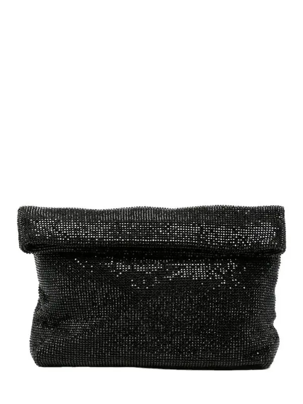 TWENTY FOURHAITCH Crystal-embellished Clutch Bag - Black