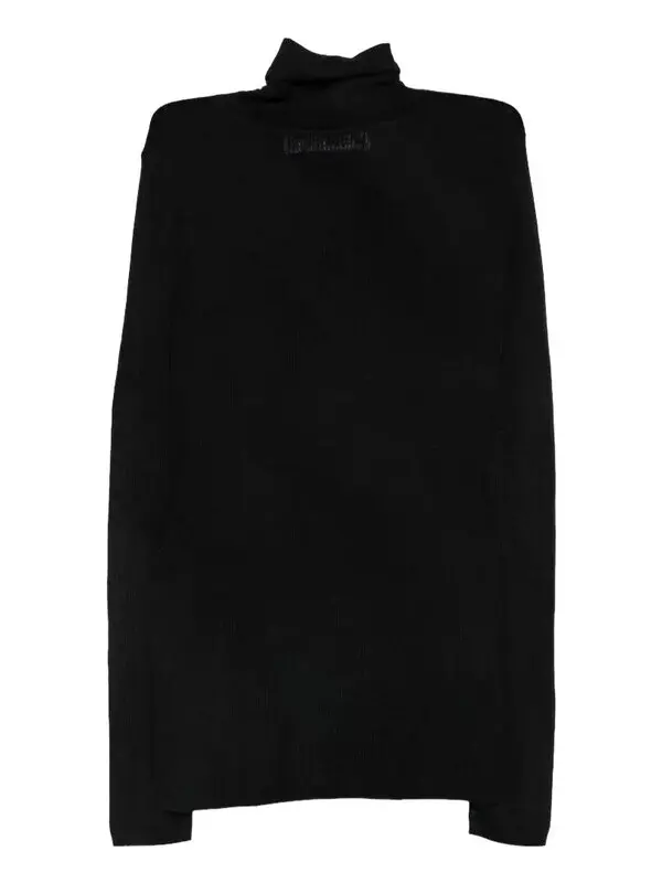 FRENKEN Wrap-style Roll-neck Knitwear - Black