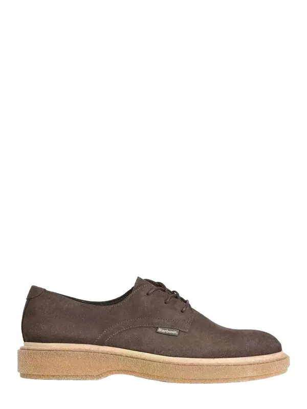 Barbour Harefield Suede Derby Shoes - Brown
